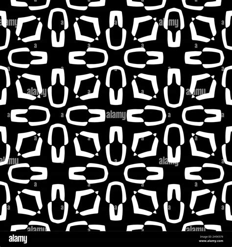 Vector Geometric Seamless Patternmodern Geometric Background With Abstract Shapesmonochromatic