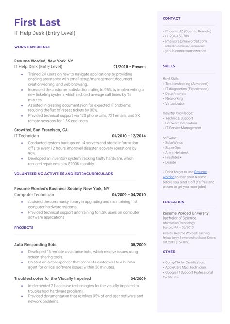 3 Help Desk Resume Examples For 2025 Resume Worded