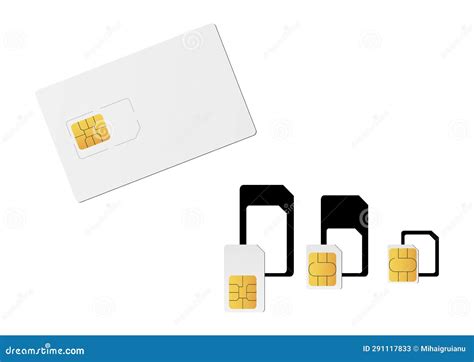 Mobile Sim Card Types Set To Vector Graphics Sim Micro Sim Nano Sim Stock Illustration