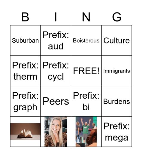 Vocab Unit 2 Bingo Card