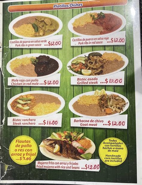 Menu At Loritos Real Mexican Food Restaurant Phoenix