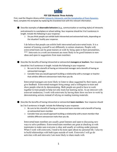 PSY 328 Module Three Activity PSY 328 Module Three Activity First Read The Shapiro Library