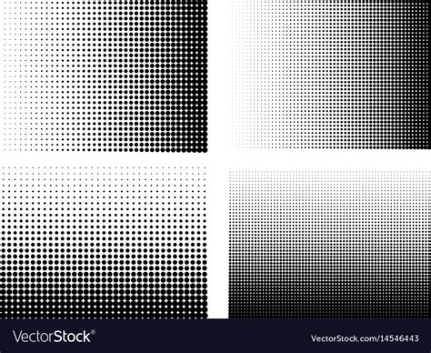 Halftone gradient set half tone Royalty Free Vector Image