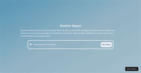 Weather Api Codesandbox