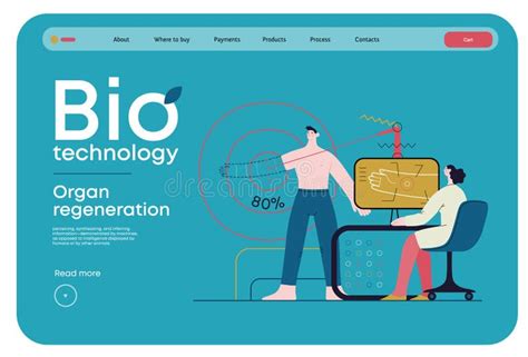 Bio Technology Flat Vector Illustration Stock Vector Illustration Of