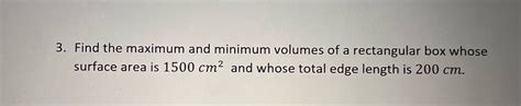 answered find the maximum and minimum volumes of… bartleby