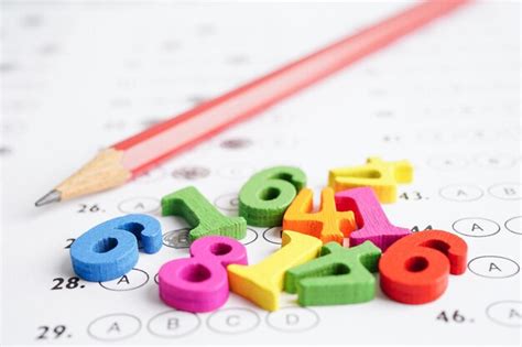 Premium Photo Math Number With Pencil On Answer Sheet Test Choice For Premium Photo Math Number With Pencil On Answer Sheet Test Choice For