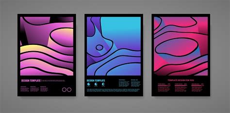 추상적 인 색상 기하학적 형태를 배경으로 한 현대적인 표지의 템플릿 디자인 세트 전단지 또는 브로셔의 레이아웃 추상적인 배경