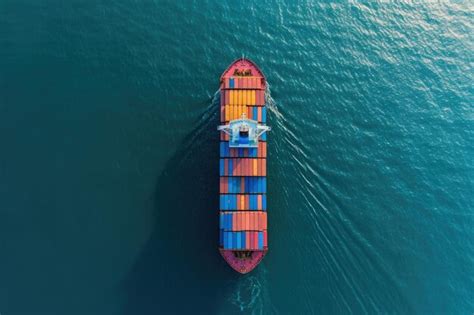 Premium Photo Container Ship Logistics And International Cargo Transportation
