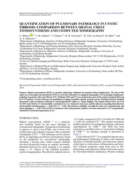 Pdf Quantification Of Pulmonary Pathology In Cystic Fibrosiscomparison Between Digital Chest
