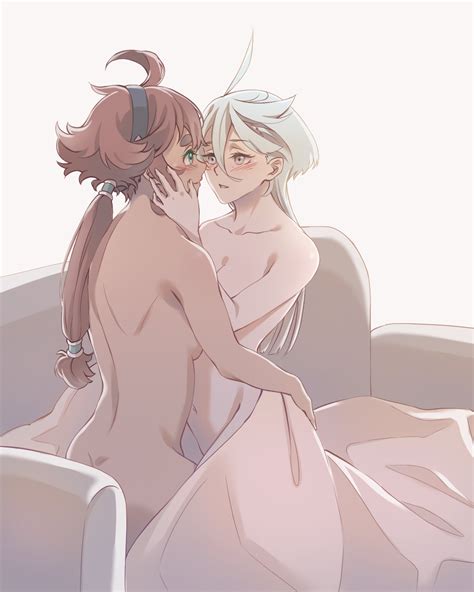 Rule 34 2girls Ahoge Blanket Blush Breasts Canon Couple Color