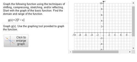 solved 10 8 6 graph the following function using the