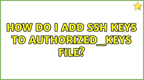 authorized keys