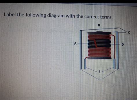 Solved Label The Following Diagram With The Correct Chegg