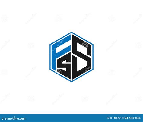 Fss Creative Letter Rounded Logo Design Stock Vector Illustration Of