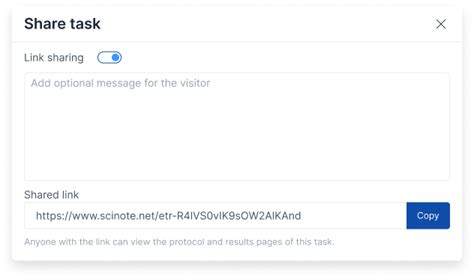 Real Time Sharing In Scinote Through Task Shareable Links Scinote