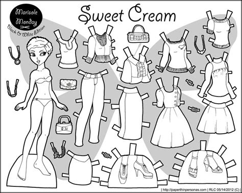 Paper Doll Coloring Pages At Free Printable