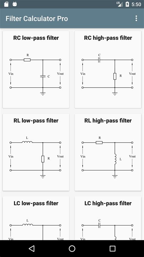 Filter Calculator Rc Rl Lc Latest Version 1 5 For Android