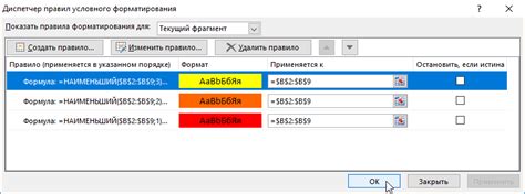 Как выделить наименьшее и наибольшее значение в Excel цветом