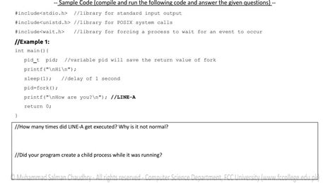 Solved Sample Code Compile And Run The Following Code And