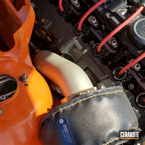 Turbo Manifold Done In Cerakote Glacier Gold And Cerakote Glacier