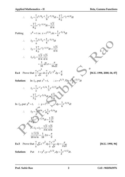 SOLUTION Beta And Gamma Integrals Studypool