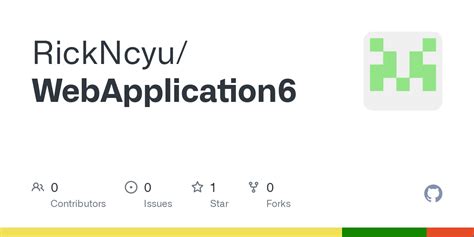 GitHub RickNcyu WebApplication6