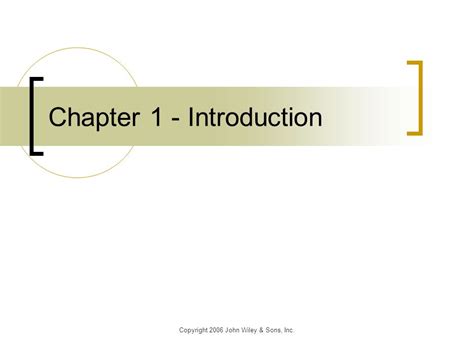 Copyright 2006 John Wiley & Sons, Inc. Chapter 1 - Introduction. - ppt ...