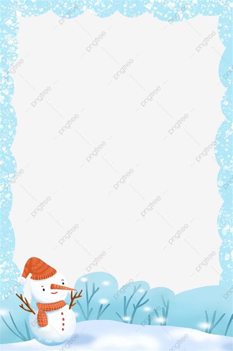 Winter Illustration Snowman Border