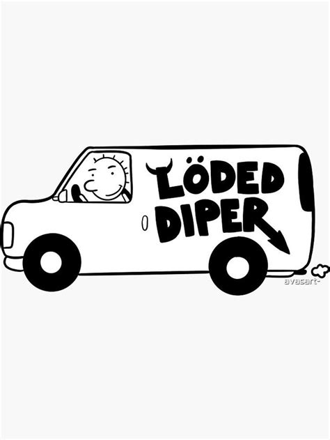 Loded Diper Van Sticker