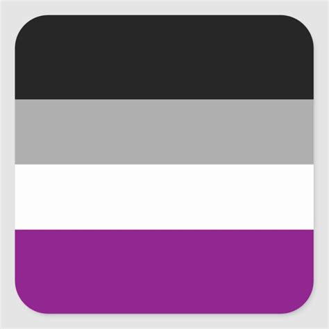 Asexual Pride Flag Square Sticker Zazzle Asexual Pride Pride Flags