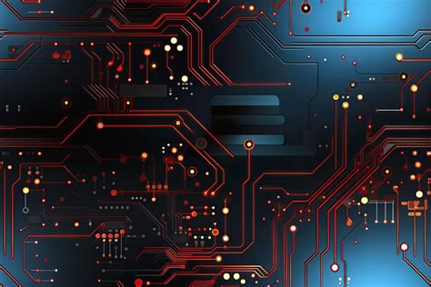 Premium Ai Image Seamless Pattern With Texture Of Digital Circuit