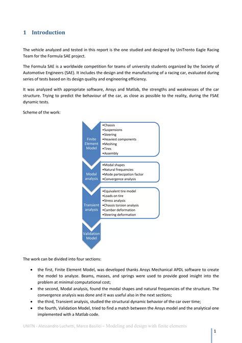 Structural Dynamic Analysis Of A Formula Sae Vehicle Pdf
