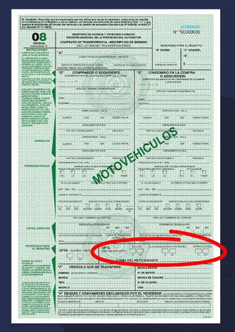 ¿cómo Es El Nuevo Formulario 08 Para Las Transferencias De Vehículos