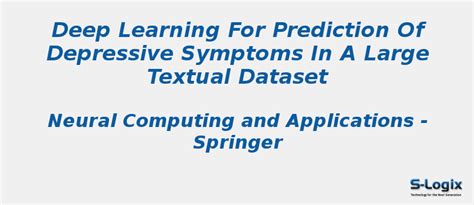 Deep Learning For Prediction Of Depressive Symptoms S Logix