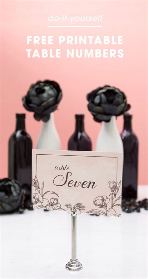 Check Out This Chic Floral Table Numbers That You Can Print For FREE Floral Table Numbers