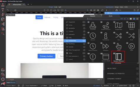 Creating Offcanvas Sidebar With Bootstrap 5 Front End Components Wappler Community