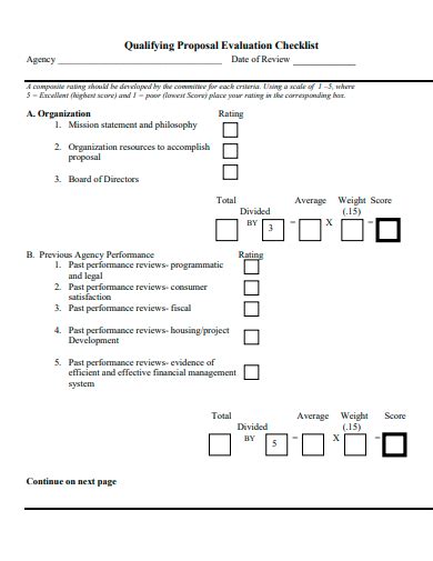 Free 50 Proposal Evaluation Samples In Pdf Ms Word