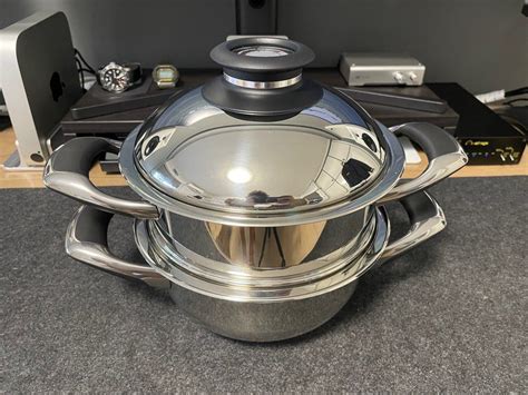 AMC Stainless Steel Induction Pot 20cm 2 6L With Steamer Pot Furniture Home Living