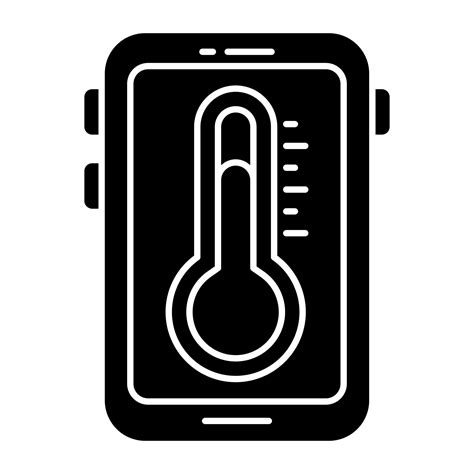 Mobile Temperature App Icon In Premium Style Vector Art At Vecteezy