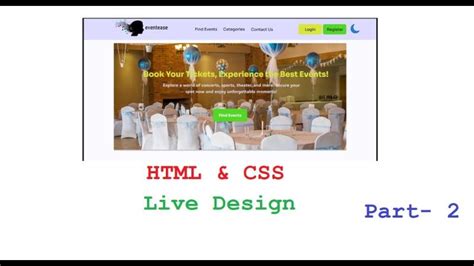 Eventease Part 2 Design Hero Section Design With Html And Css Live Sandipan Kr Bag