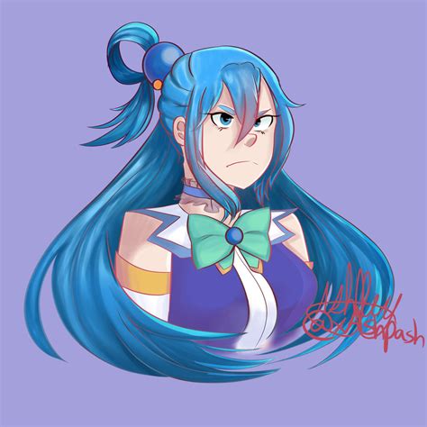 Aqua Konosuba Fanart By Xashpash On Deviantart