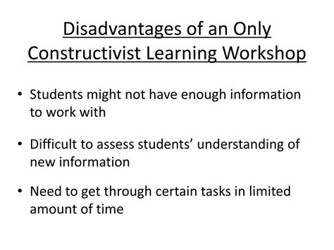 Ppt Constructivist Learning Versus Explicit Teaching A Personal