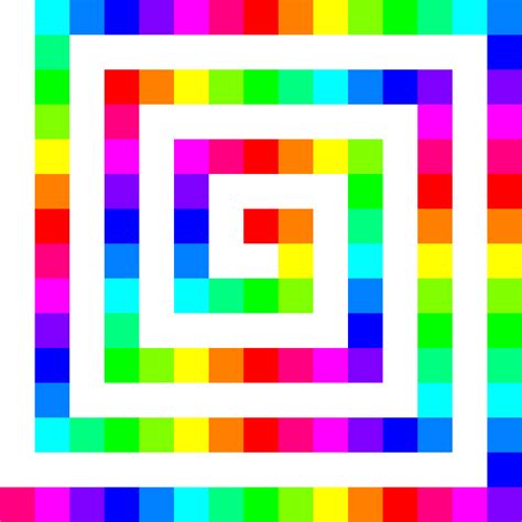 Clipart - 120 square spiral 12 color