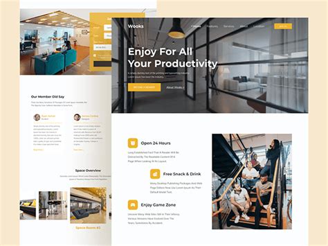 Working Space Website Ui Design Behance Working Space Website Ui Design Behance