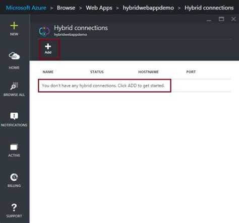 Accessing On Premise Sql Server Database From Azure Web App Using Azure Hybrid Connection