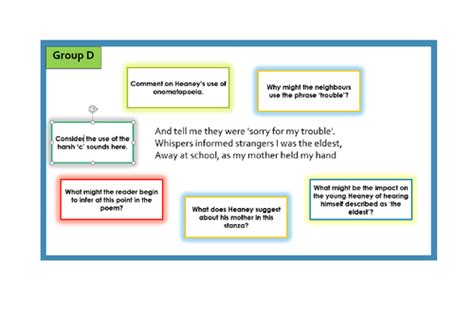 Teaching English Poetry Unit Seamus Heaneys Mid Term Break