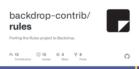 Github Backdrop Contrib Rules Porting The Rules Project To Backdrop