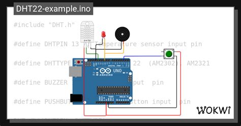 DHT22 Example Ino Wokwi ESP32 STM32 Arduino Simulator