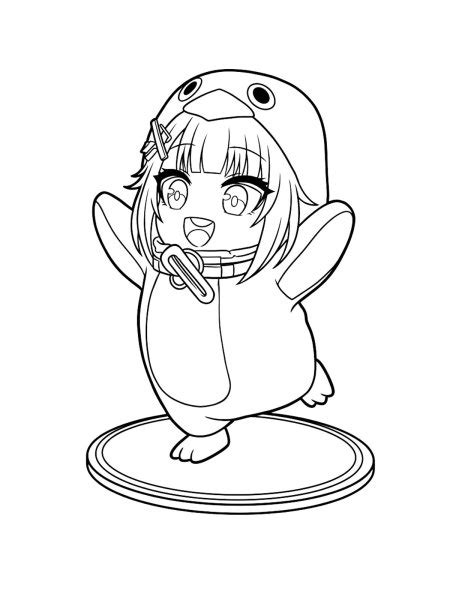 Gugu Gaga Penguin Coloring Pages Free Printables